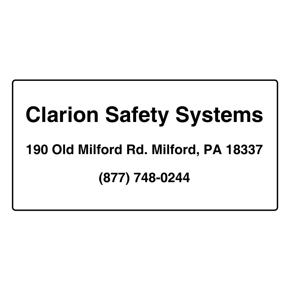 Custom Nameplates | Clarion Safety Systems