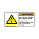 Warning/UPS Voltage (H6010-F69WH) Label