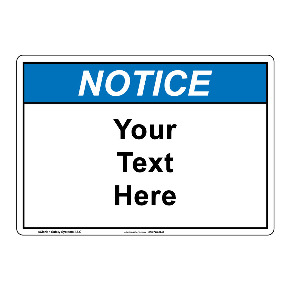 Custom Safety Signs | Clarion Safety Systems